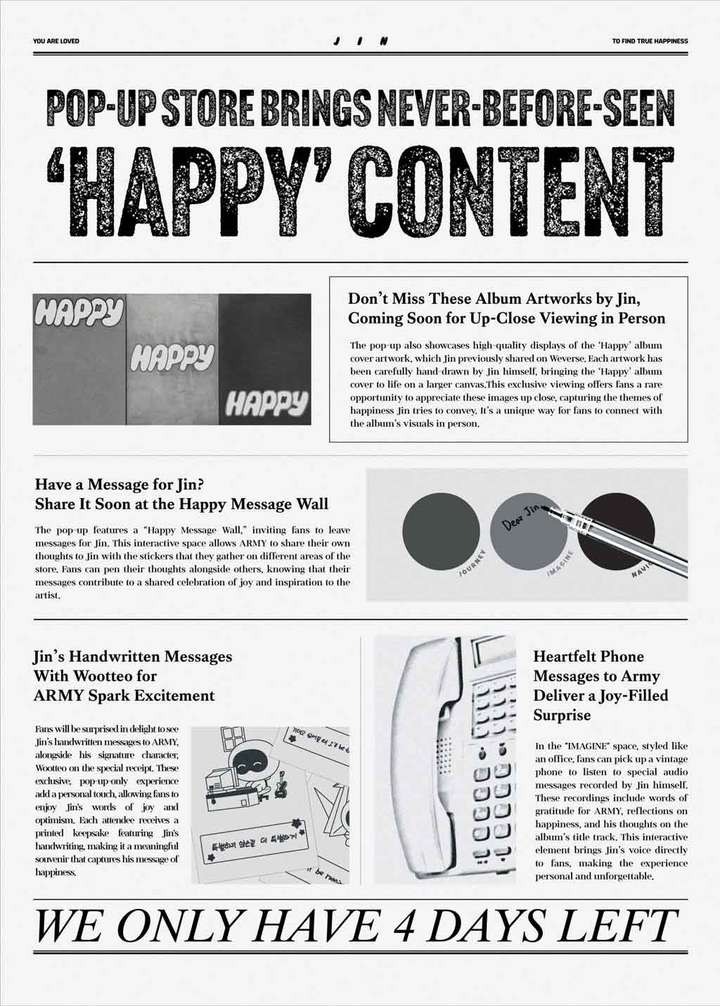 Immerse Yourself with Ultimate Joy at BTS Jin “Happy” Pop-Up Store in ...