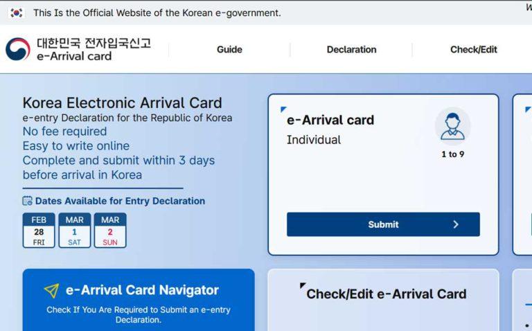 All About Korea Online Arrival Card 2025 & Where You Can Get Them ...